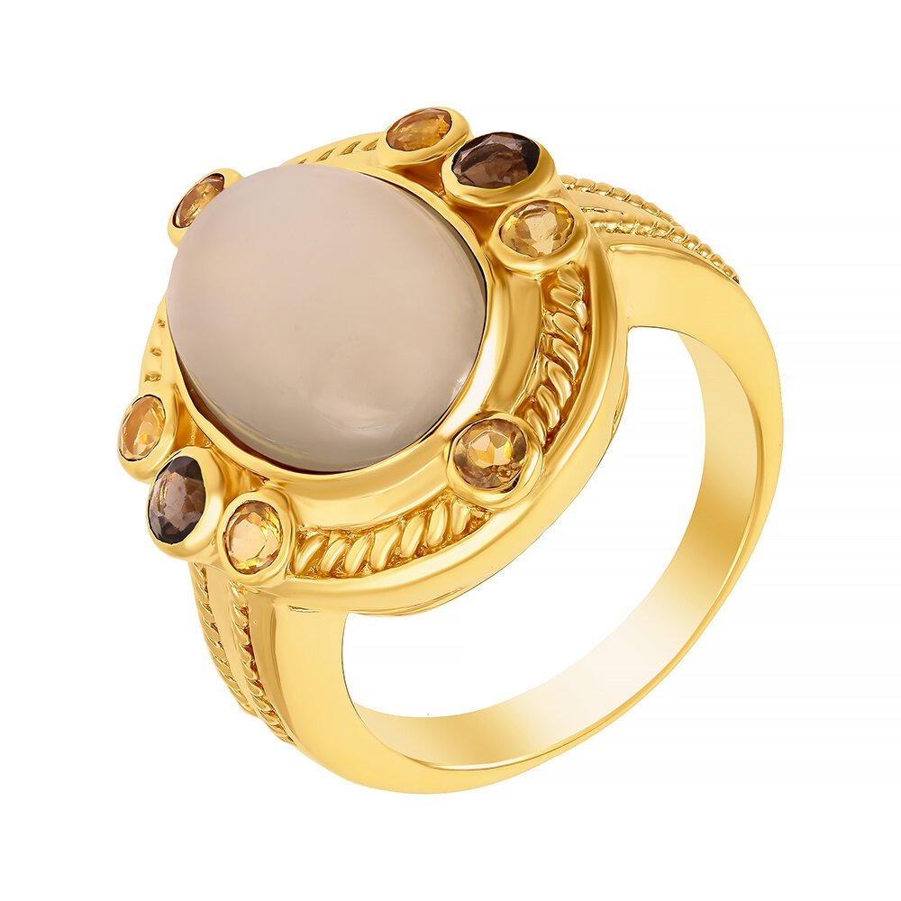 Кольцо, серебро, 925 проба, лунный камень