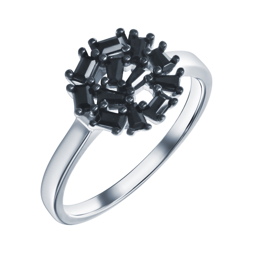 Кольцо, серебро, 925 проба, шпинель