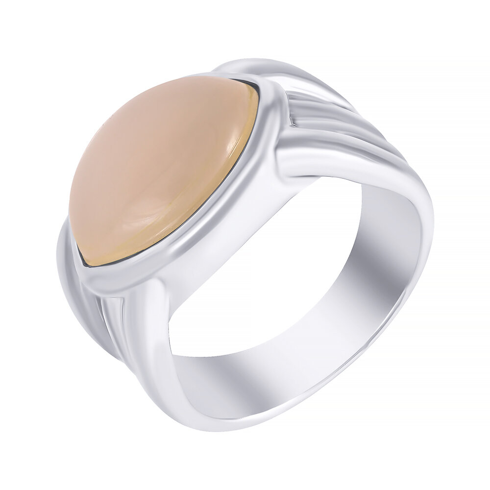 Кольцо, серебро, 925 проба, лунный камень