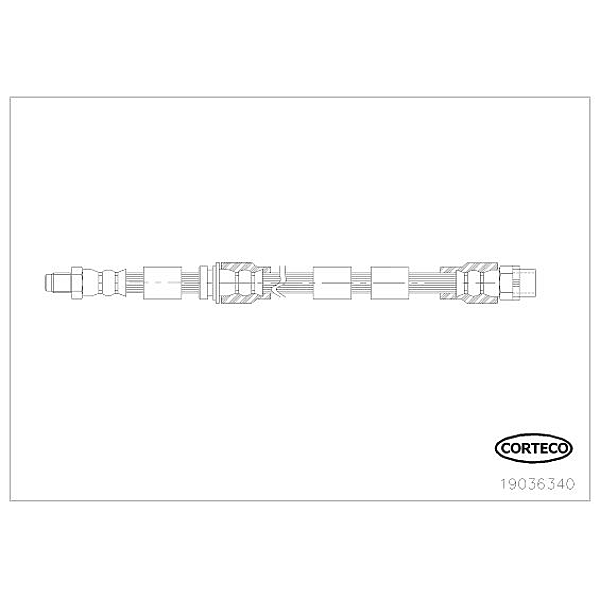 CORTECO 19036340 (19036340_CO / 34306788436) шланг тормозной bmw: x5 3.0 d / 3.0 sd / 3.0 si / 4.8 I / xdrive 30 d / xdrive 30 I / xdrive