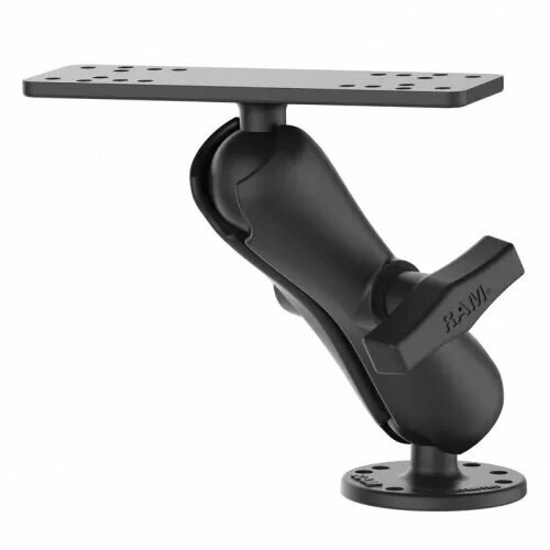 RAM-111U - Крепление RAM Mounts для тяжелых эхолотов с прямоугольным основанием 160х50 мм. и шаром 38 мм. (Размер С)