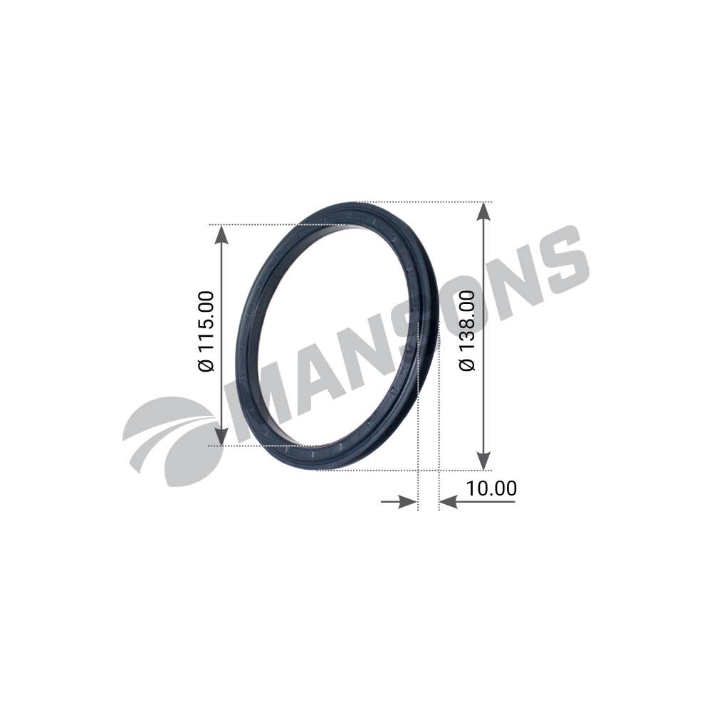 MANSONS GR130 сальник ступицы d138xd115x10mm \bpw eco 6.5-9t