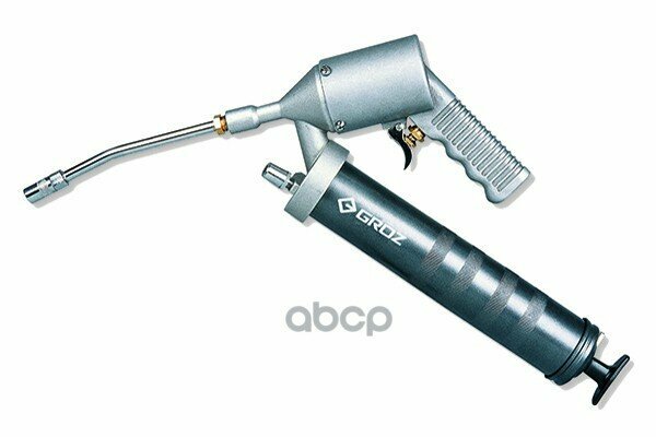 Шприц плунжерный пневматический 500мл импульсный 0.9г/ход (трубка 150мм, насадка) GROZ Groz арт. GR43300