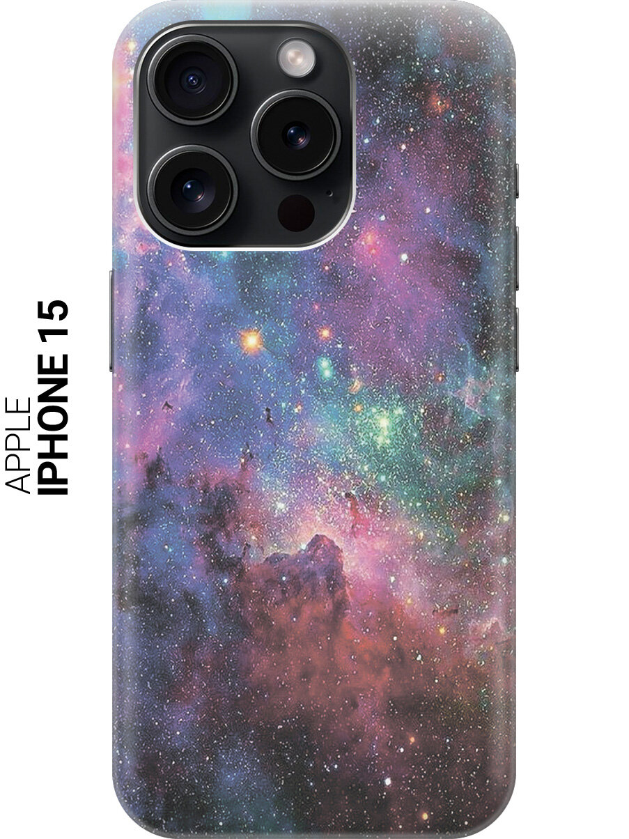 Силиконовый чехол на Apple iPhone 15 Pro / Эпл Айфон 15 Про с рисунком "Волшебный космос"