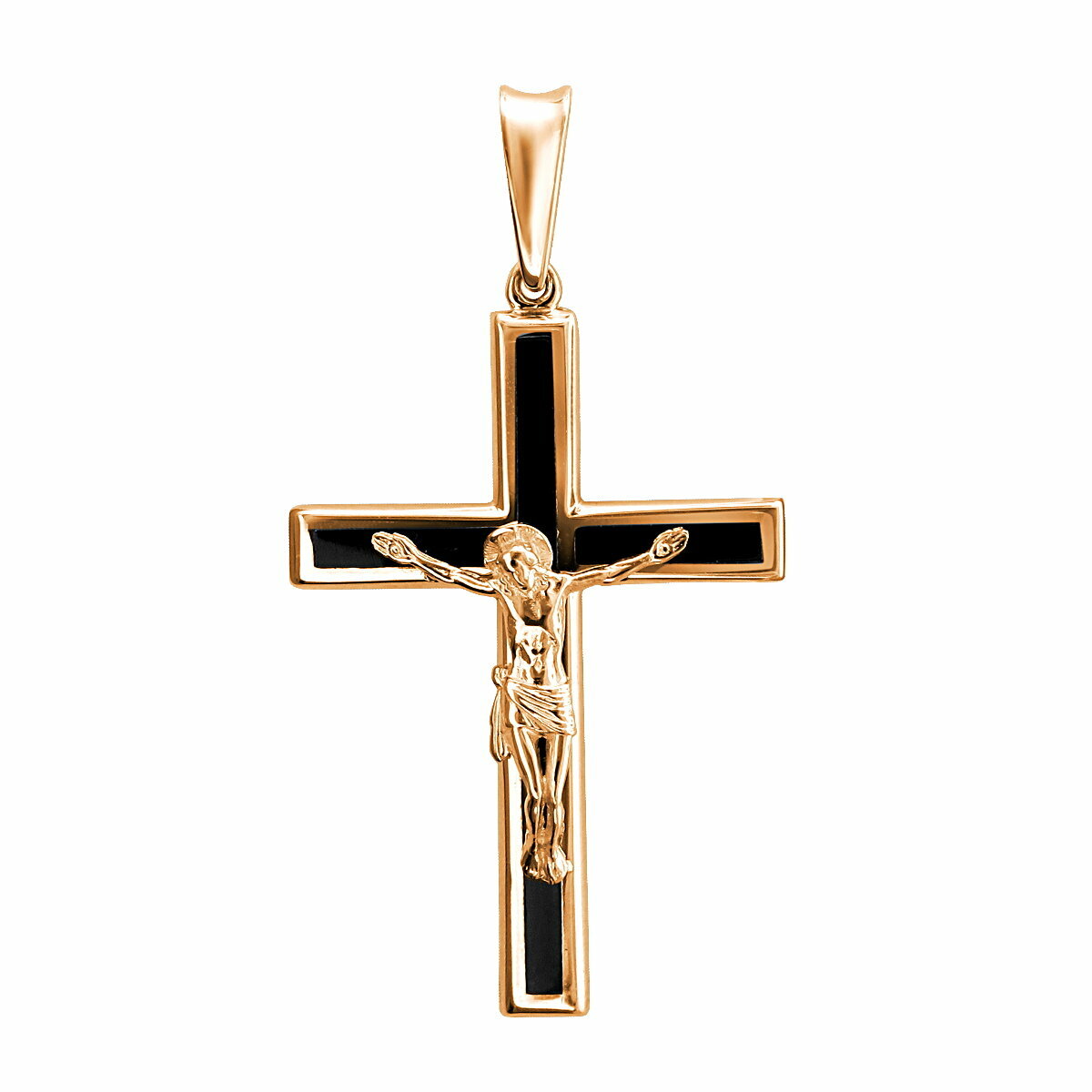 Подвеска, красное золото, 585 проба, оникс