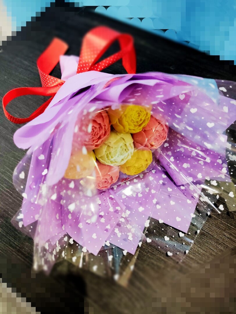 Подарочный набор "Шоколадный букет", белый шоколад, 550г, 1шт.