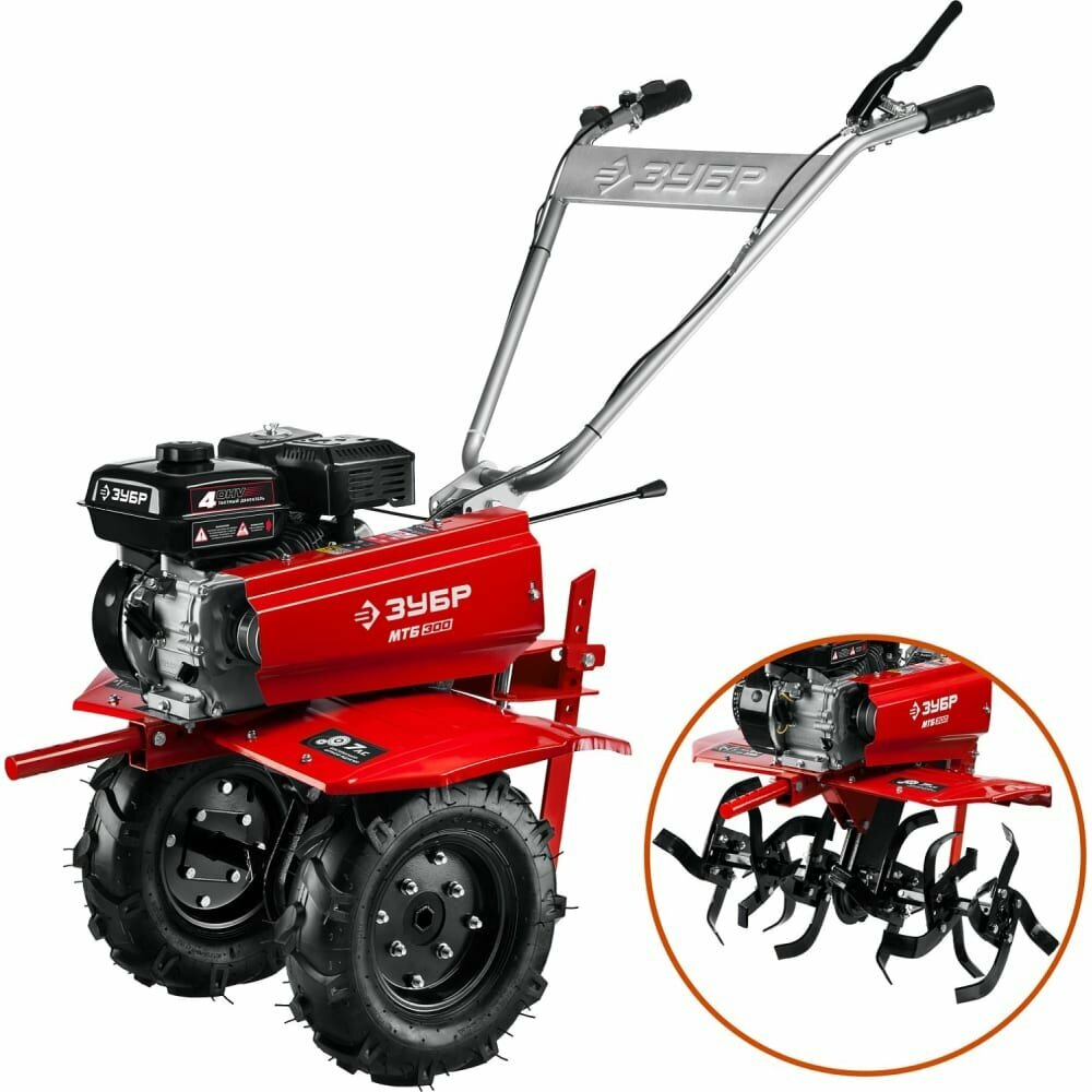 Бензиновый мотоблок ЗУБР МТБ-300, для рыхления культивации почвы приусадебном участке, 85 см, 35 см