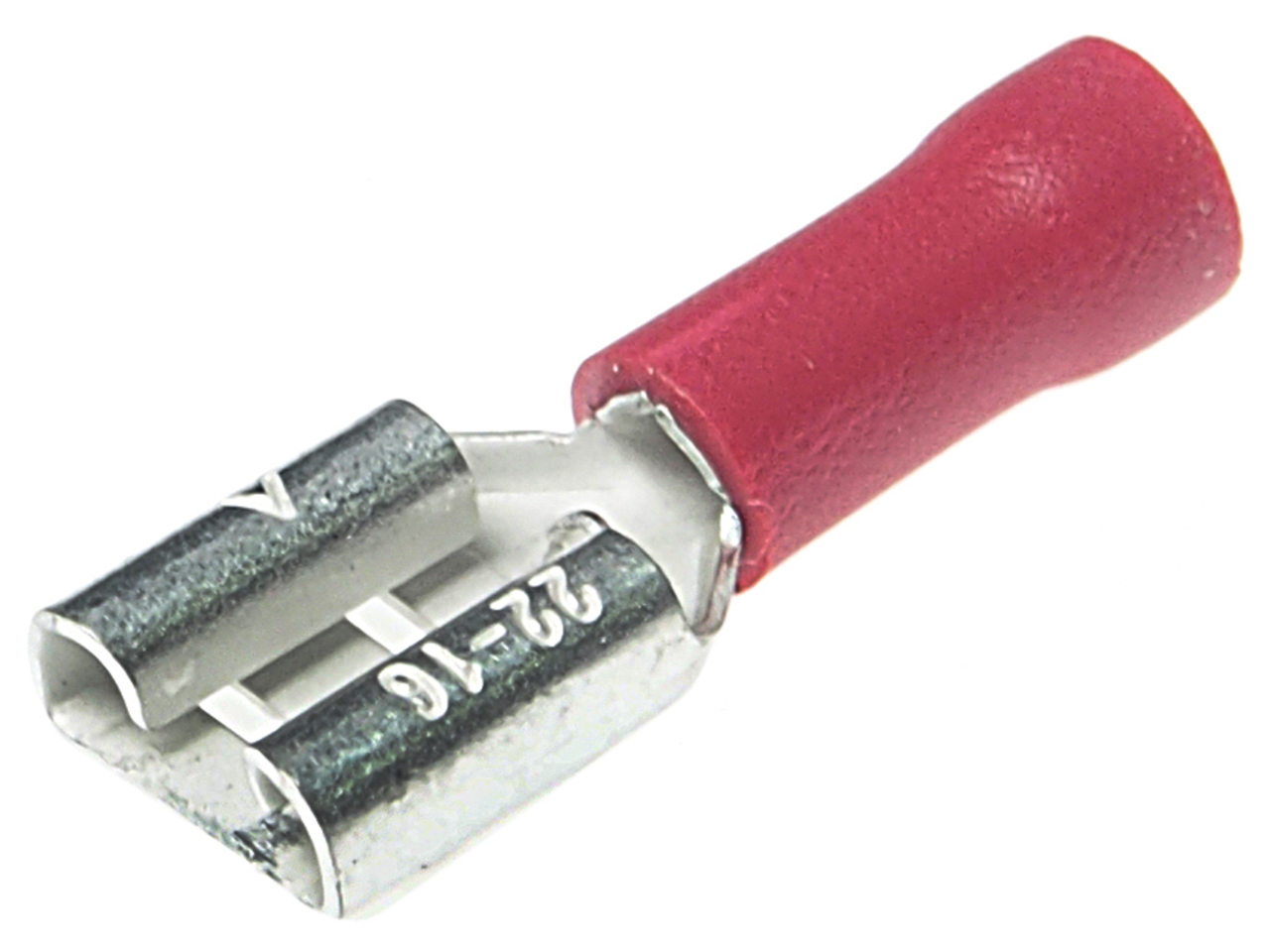 Клемма (мама) 6.3мм под провод 1.5 кв. мм с изоляцией ПВХ КВТ