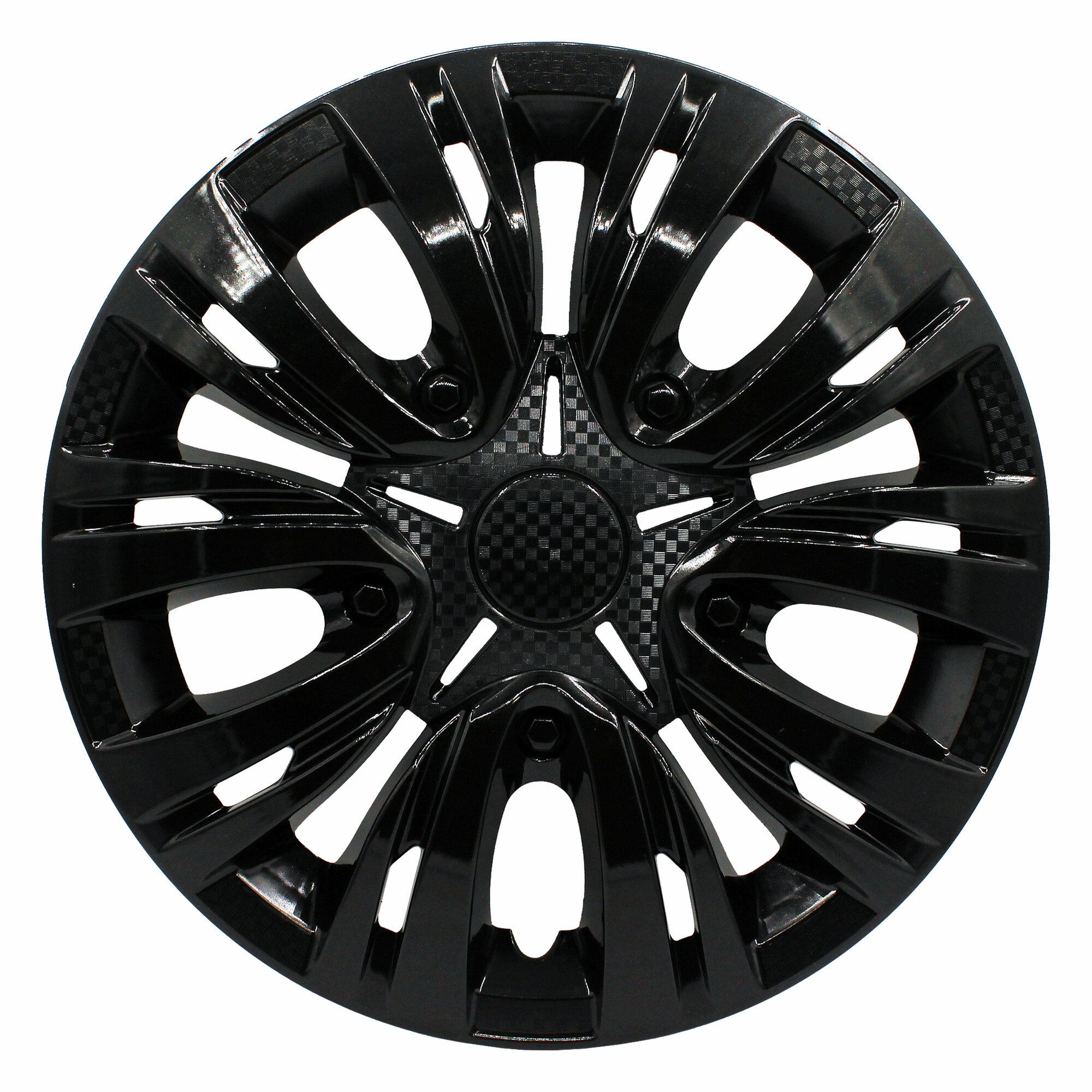 RED MARK RM11311 Колпак колеса R13 Лион черный глянец (пруж) кт 4 шт.(2+2) REDMARK