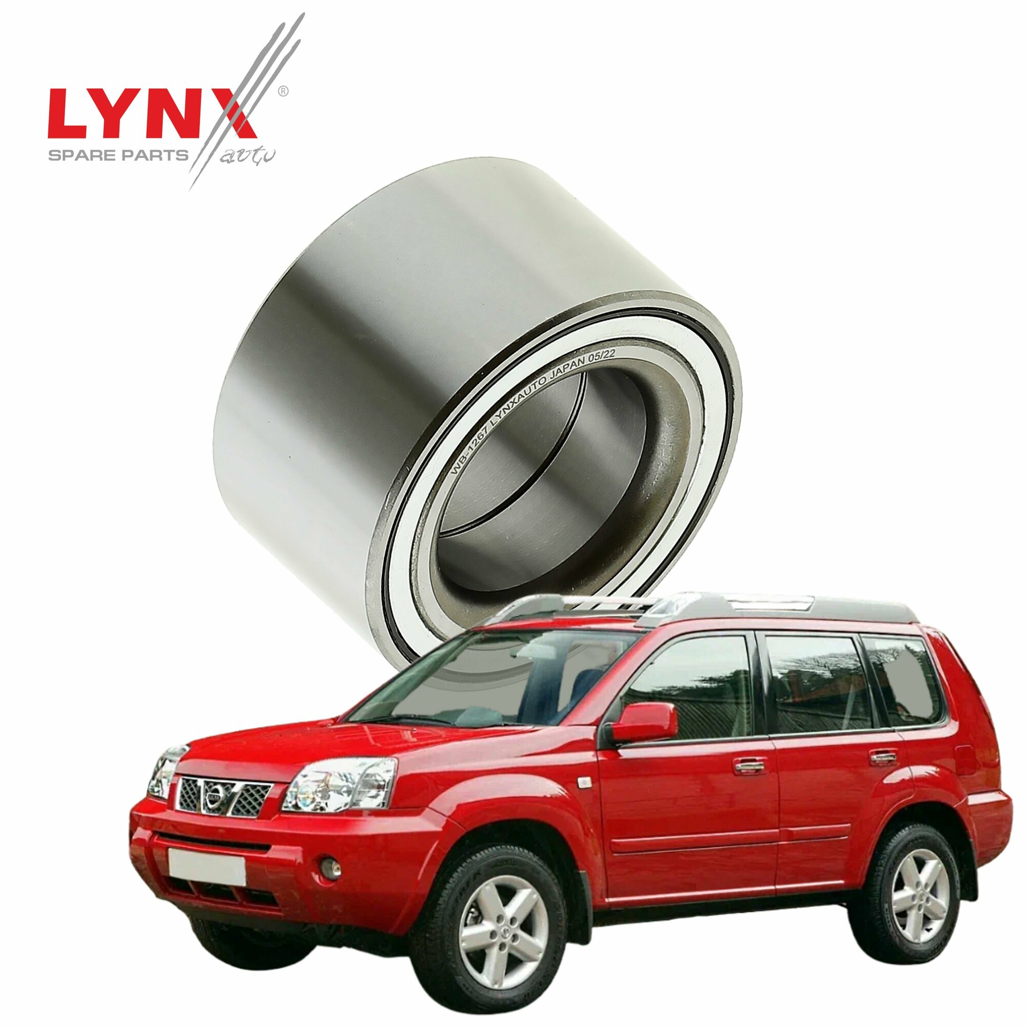 Подшипник ступицы NISSAN X-Trail (1) / Ниссан Х-трейл 2000 2001 2002 2003 2004 2005 2006 2007 / передний, 1 шт LYNXauto