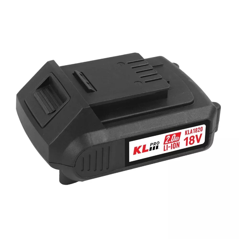 Профессиональный аккумулятор Li-ion 18 В / 2,0 Ач KLPRO KLA1820 (18 В / 2,0 Ач) подходит для любого инструмента 18В KLPRO