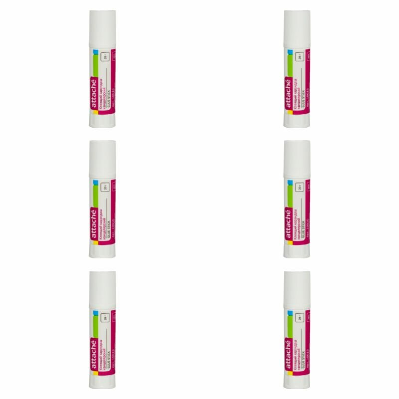 Attache Клей-карандаш 20 г 6 шт
