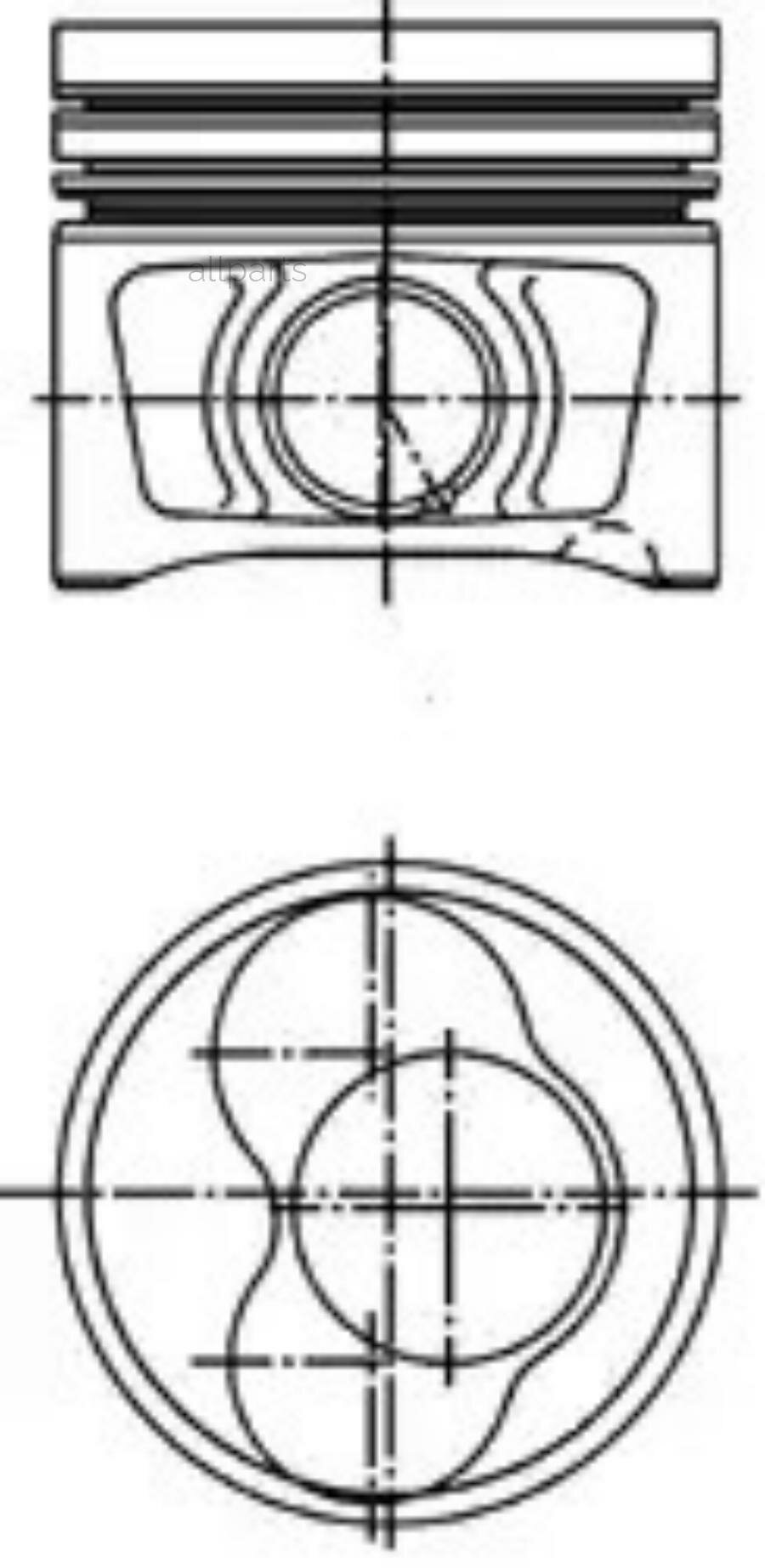 KOLBENSCHMIDT 40408620 Поршень dm.81.01x1.75x2.0x3.0 +0.50 [1-2цил.] [1шт]