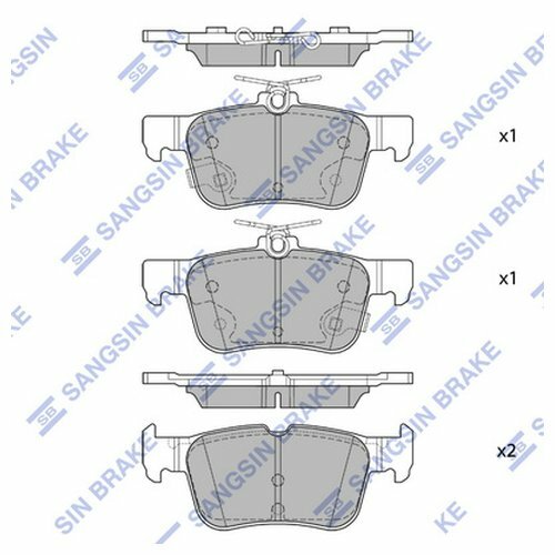 Колодки тормозные Hi-Q SP4171 для Ford Galaxy, Kuga II, Mondeo V, S-MAX