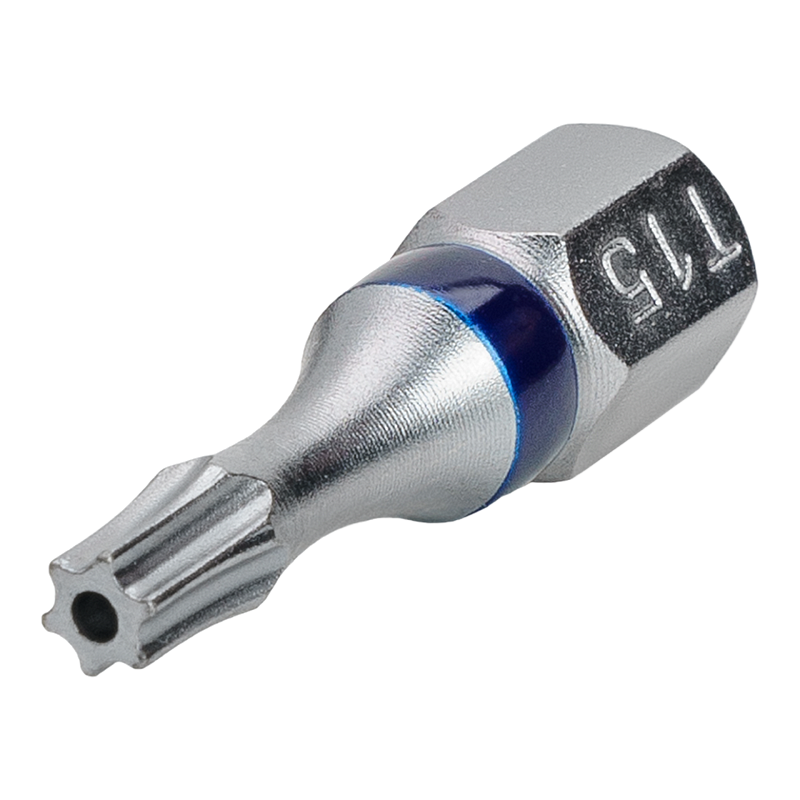 Бита торкс c отверстием T15Н 25 мм хвостовик С6,3 мм торсионная mte (3 шт)