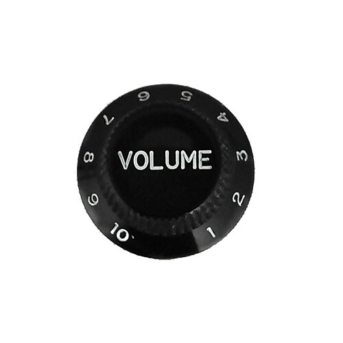 Ручка потенциометра Paxphil KPV13, Fender style, метрическая, громкость, чёрная