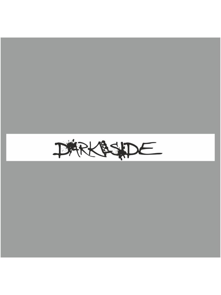 Полоса на лобовое стекло "DARK SIDE", белая, 1300х170 мм, Арт рэйсинг