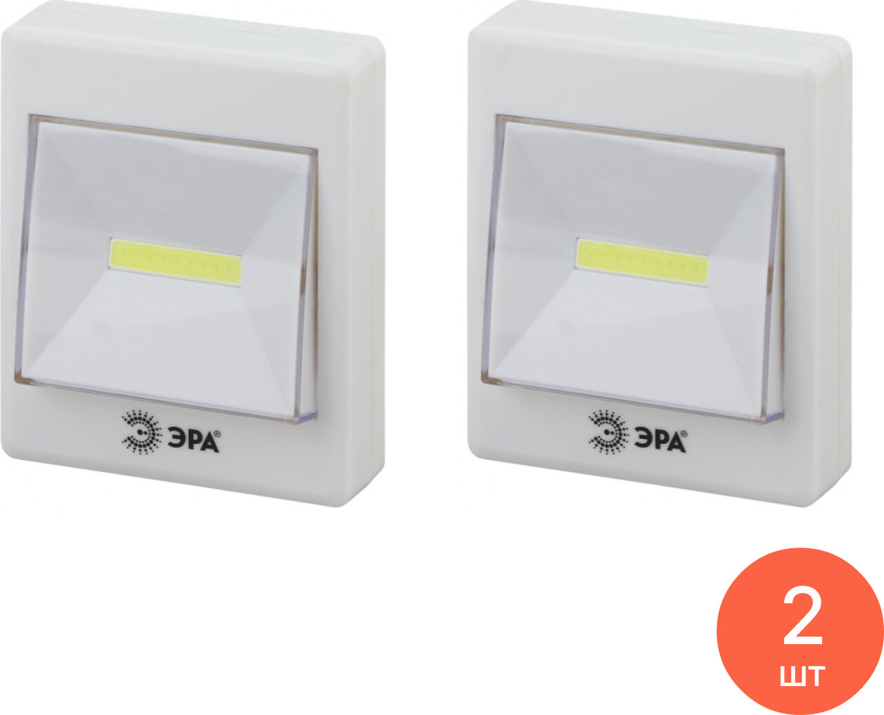 Фонарь кемпинговый светодиодный ЭРА Пушлайт SB-606 на батарейках 3xAAA, 3.5Вт IP20 1 режим, Б0033747 / для похода и путешествия (комплект из 2 шт)