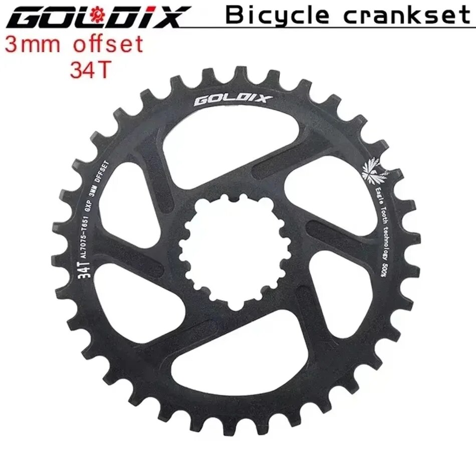 GOLDIX Звездочка MTB Crown 30T/32T/34T/36T/38T для SRAM 11/12S 3 degree 34T