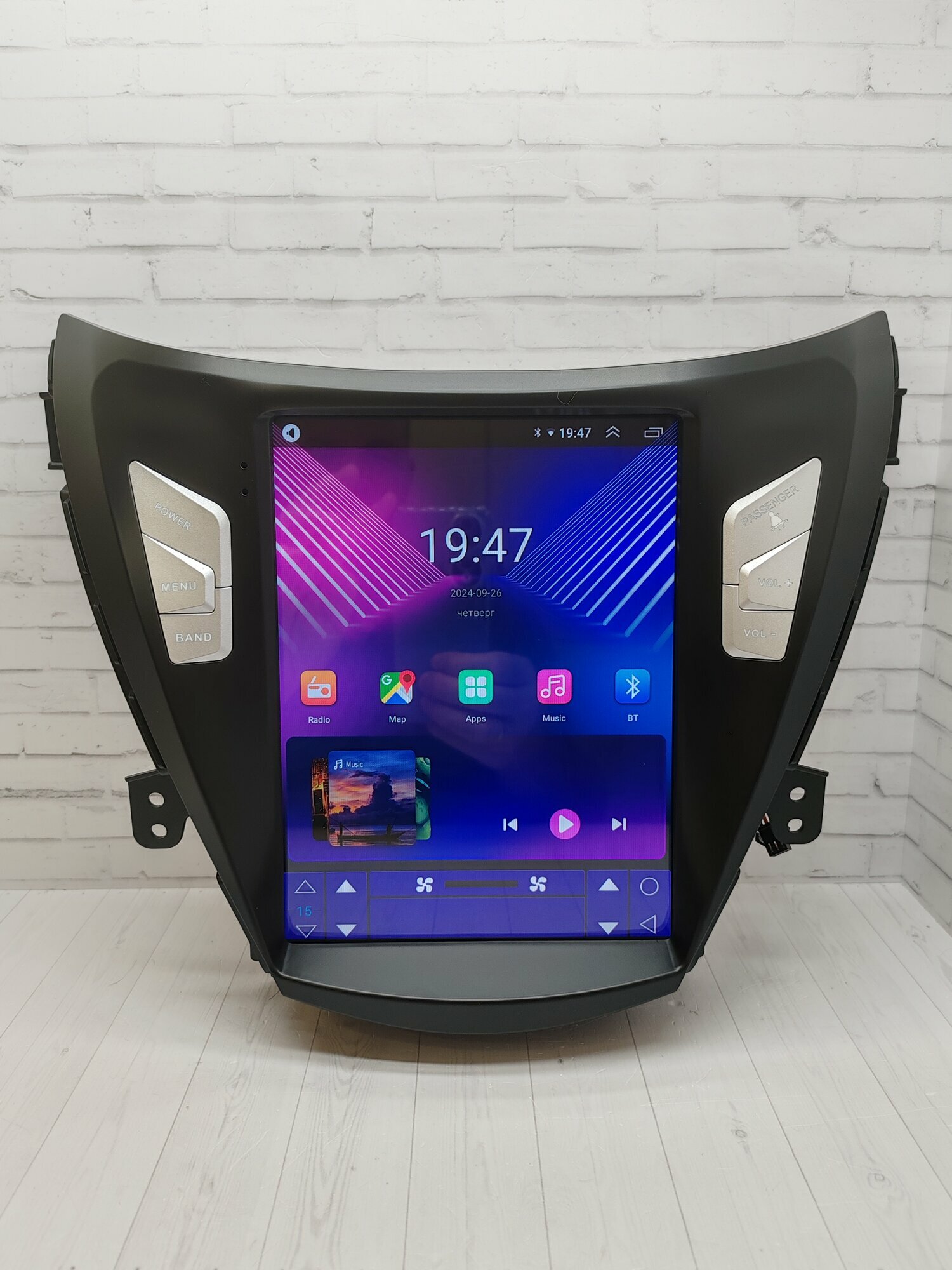 Магнитола андроид Tesla для Hyundai Elantra 2014-16г/ 8-ядер/4+64гб/Android-Auto/CarPlay