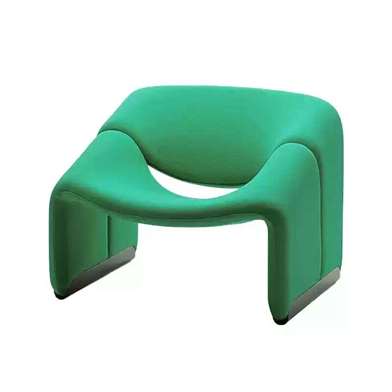 М-образное кресло из стекловолокна в стиле Groovy Lounge Chair by Piere Paulin (светло-зеленый маленький 76*70*75*45 см)