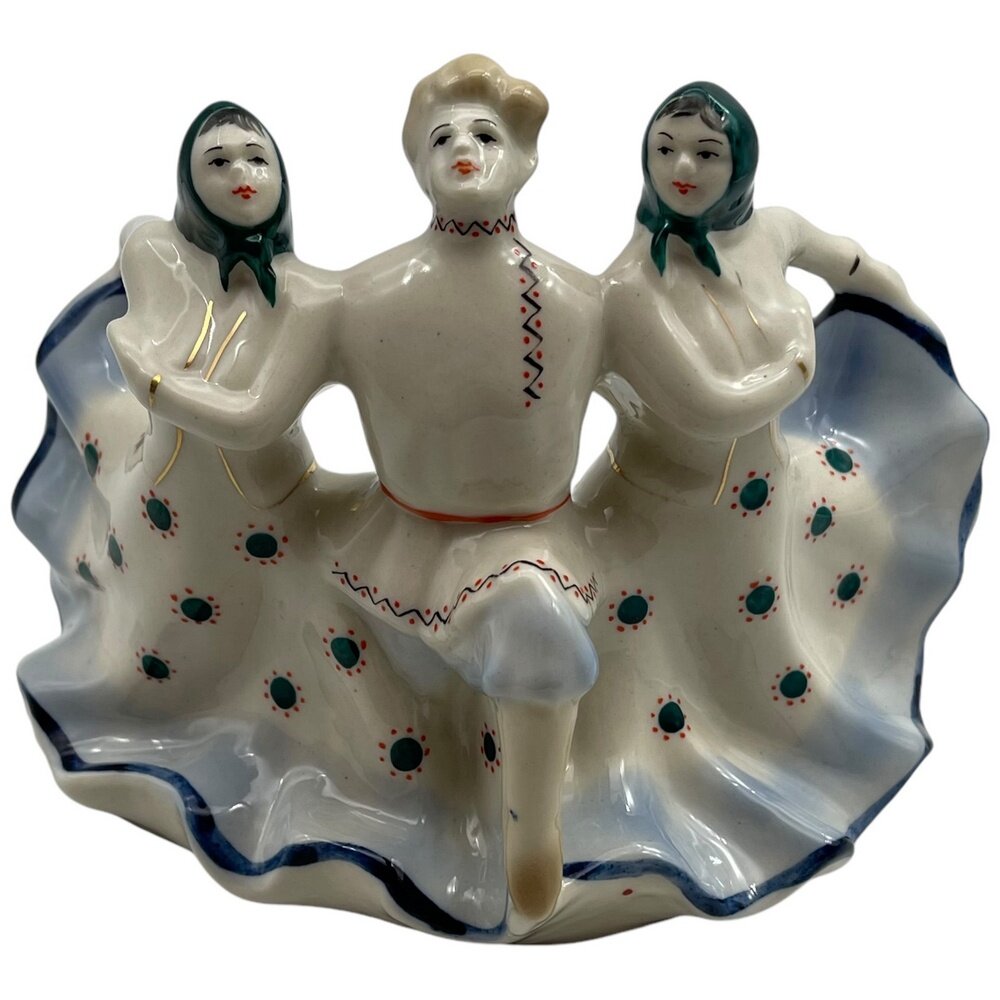 Фарфоровая статуэтка "Уральский перепляс", скульптор Синявская С. И, 1950-1959 гг, Сысерть, СССР, 5