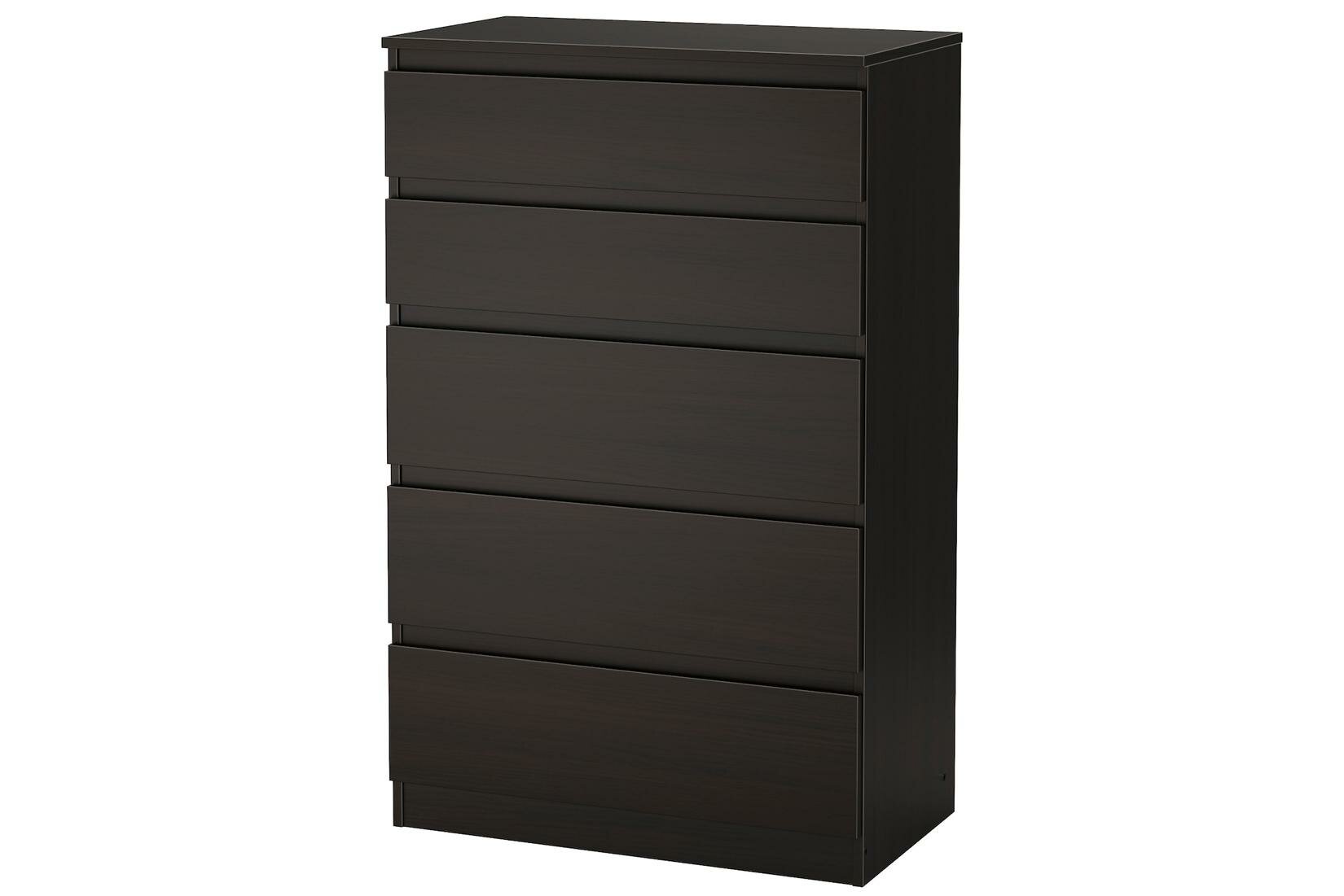KULLEN IKEA 403.936.61 Комод 5 ящ. 70x112 см. Чёрно-коричневый