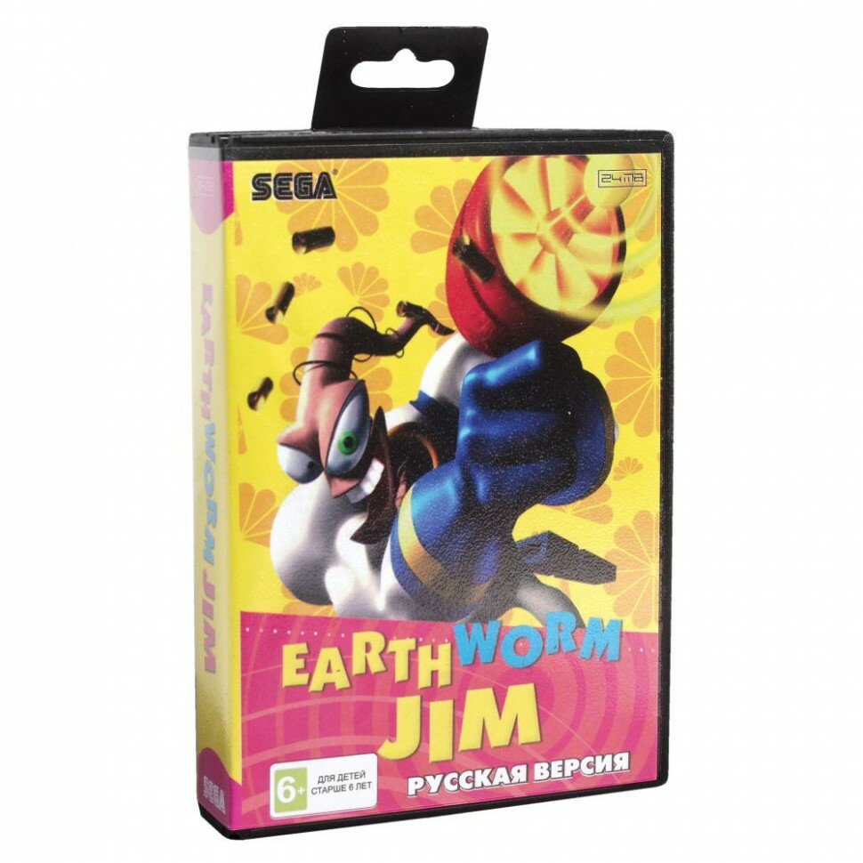 Картридж 16 бит одноигровый EARTHWORM JIM 1 24Мб