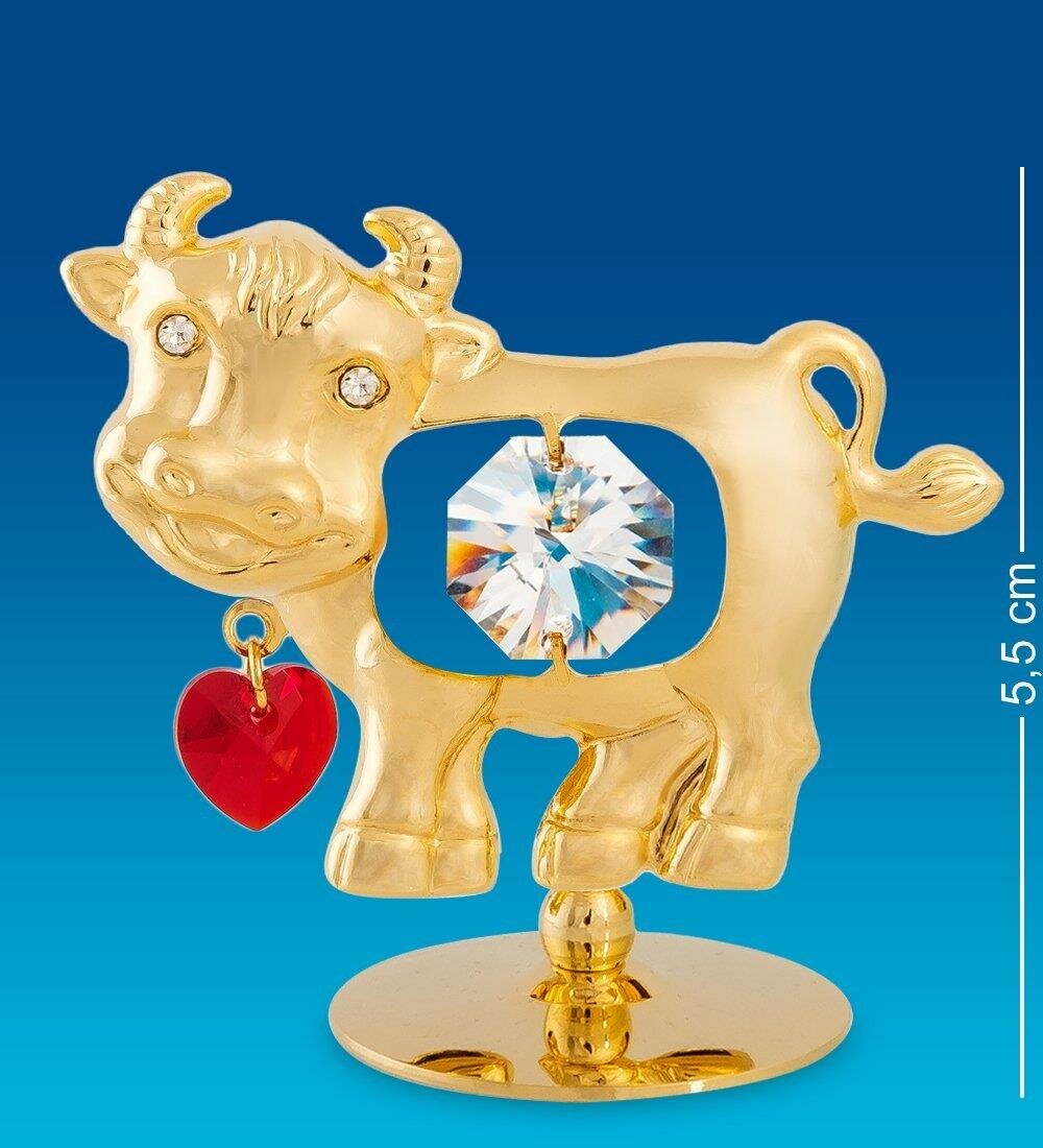 Фигурка на подставке Бык с сердечком A13239 Crystal Temptations, Металл, кристалл