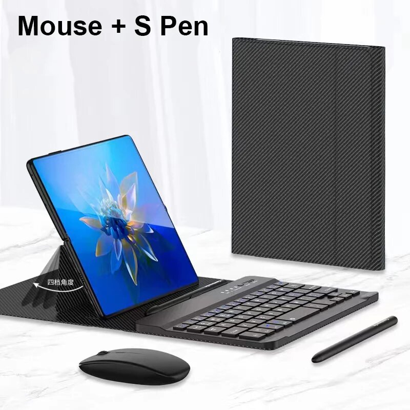 Магнитный чехол с беспроводной клавиатурой для Samsung Galaxy Z Mouse Carbon, For Galaxy Z TriFold