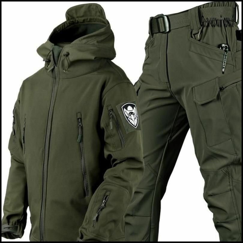 Осенне-зимний мягкий теплый костюм из акульей кожи для мужчин и женщин, одинаковая верхняя одежда, камуфляжная тренировочная одежда спецназа