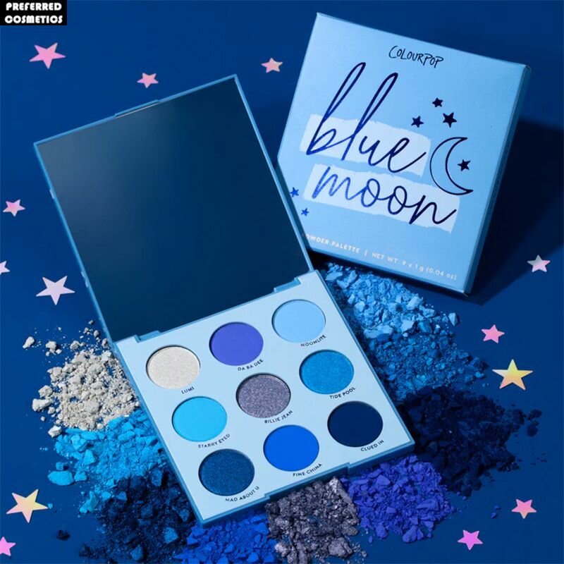 Colourpop - 9-цветная палитра теней для век - Blue Moon,-JHC