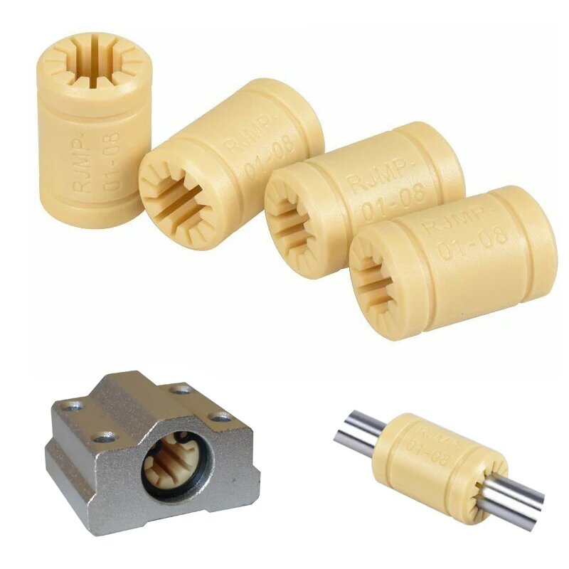 RJMP-01 пластиковые линейные подшипники, втулка, шариковый полимерный подшипник, вал 6 мм, 8 мм, 10 мм, 12 мм для 3D-принтера с ЧПУ RJMP-01-06