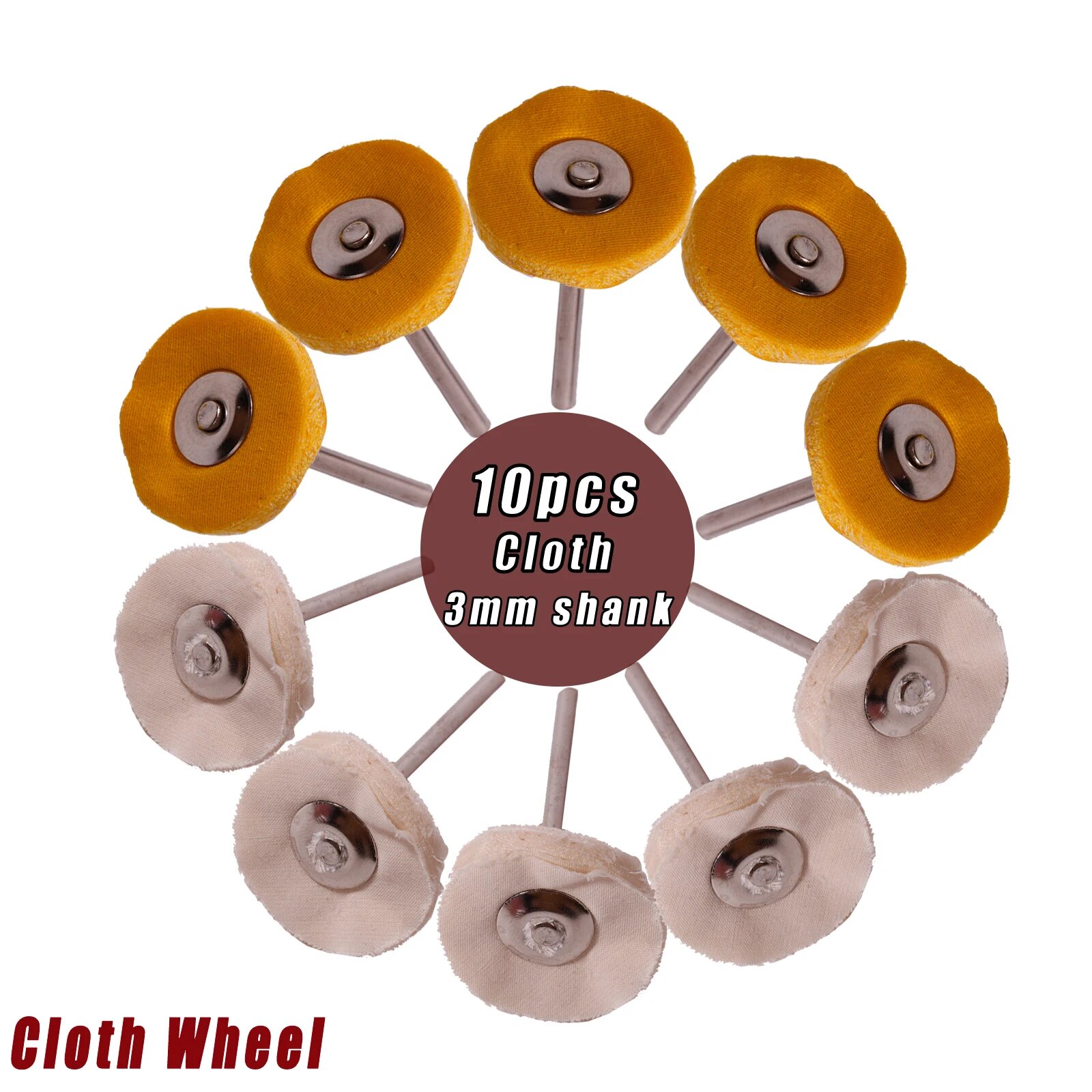 Полировальные круги для Dremel, комплект из шерсти, фетра, кожи Cloth Wheel