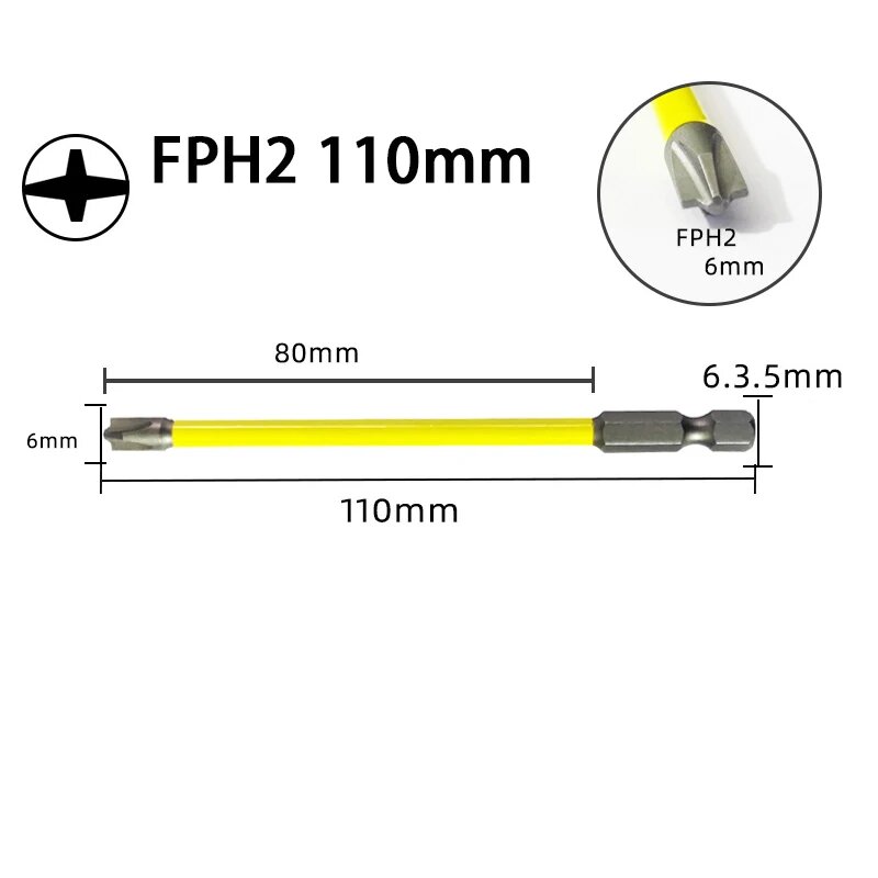 Магнитная отвертка крестовая BSIDE FPH2 110mm, 6mm