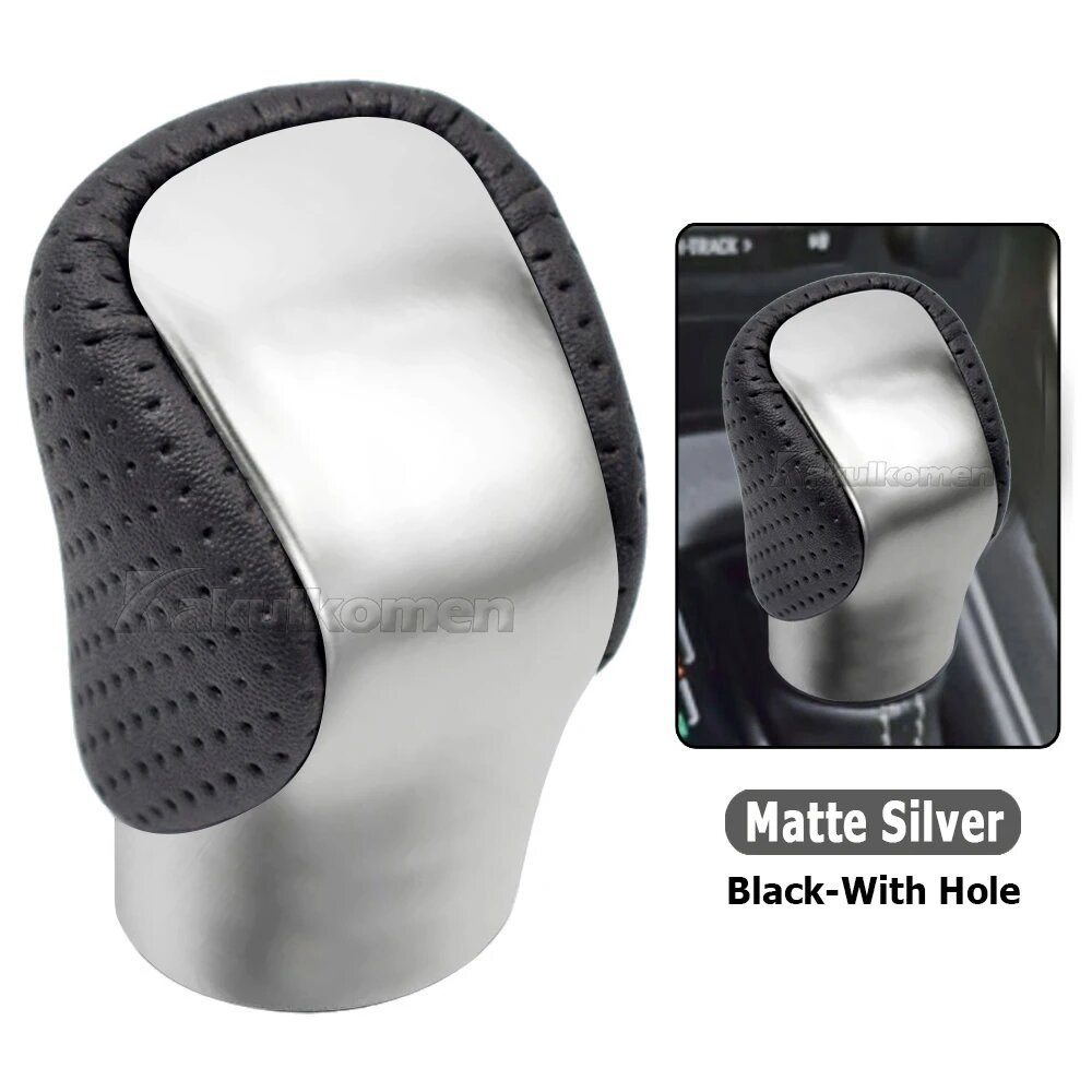 Ручка КПП Matte Silver Black-With Hole