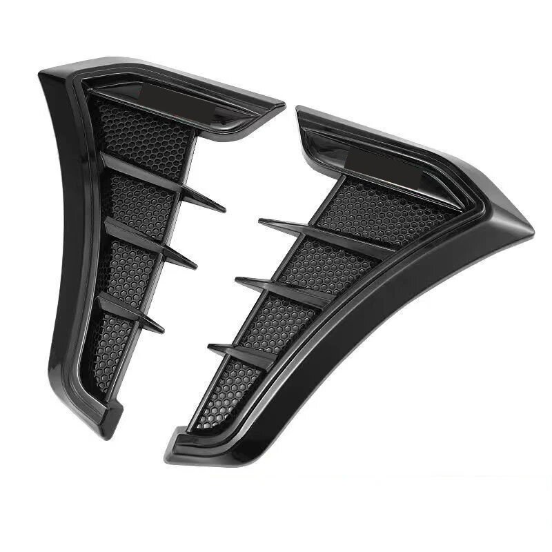 Декоративные дефлекторы для боковой панели автомобиля, 1 пара модифицированных аксессуаров из мягкой резины из ТПУ Bright Black