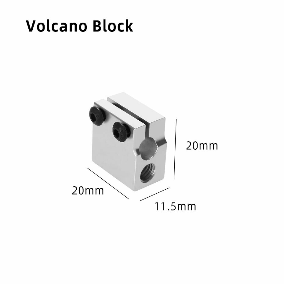 Нагревательный блок для 3D-принтера 5Aplusreprap V5 V6 MK7 MK8 CR10 VOLCANO Volcano Block