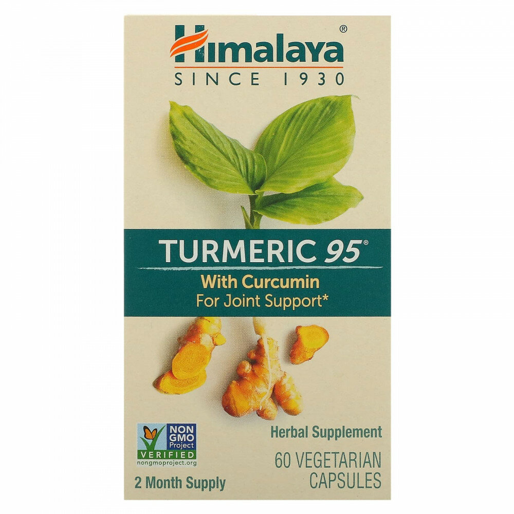 Himalaya, Turmeric 95® с куркумином, 60 вегетарианских капсул