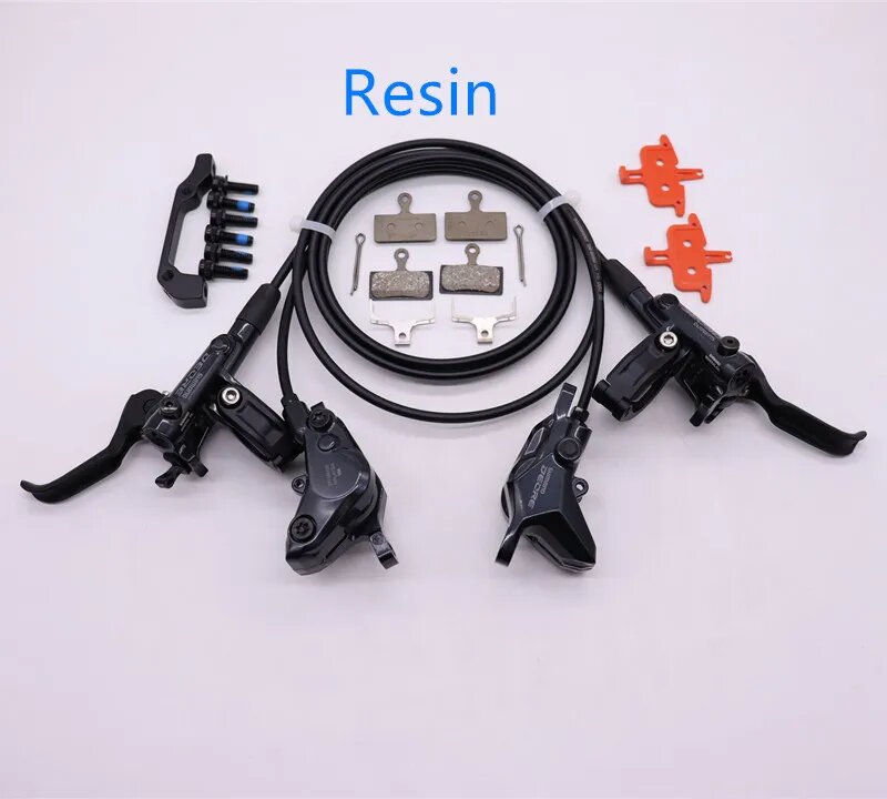 SHIMANO DEORE M6100, гидравлические дисковые тормоза, Resin pads