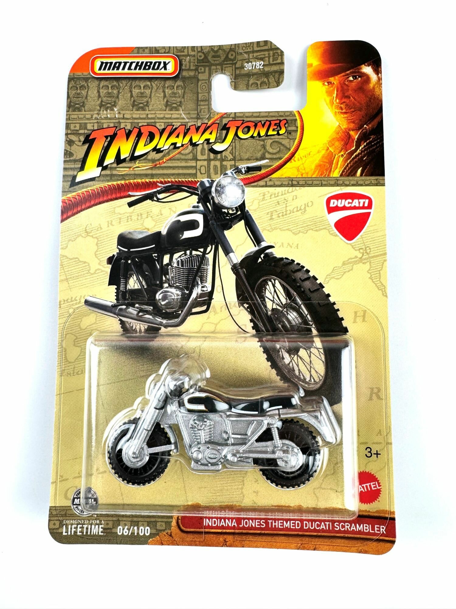 Машинка Matchbox 2025-30782 Basic Car: Indiana Jones Themed Ducati Scrambler