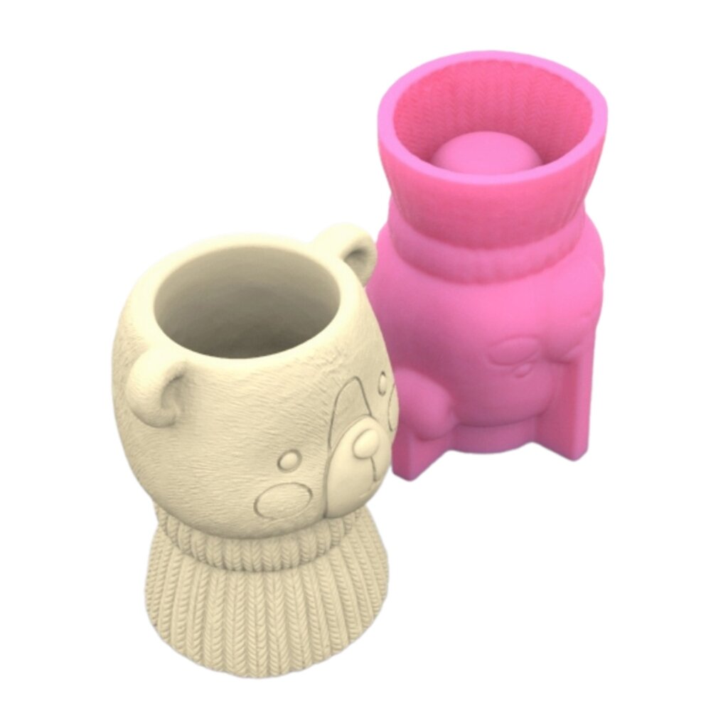 Животное Медведь Бетонная Силиконовая Форма Сочный Цветочный Горшок Глина Цемент Гипсовые Формы Домашний Сад Цветочные Горшки Плесень Ремесла