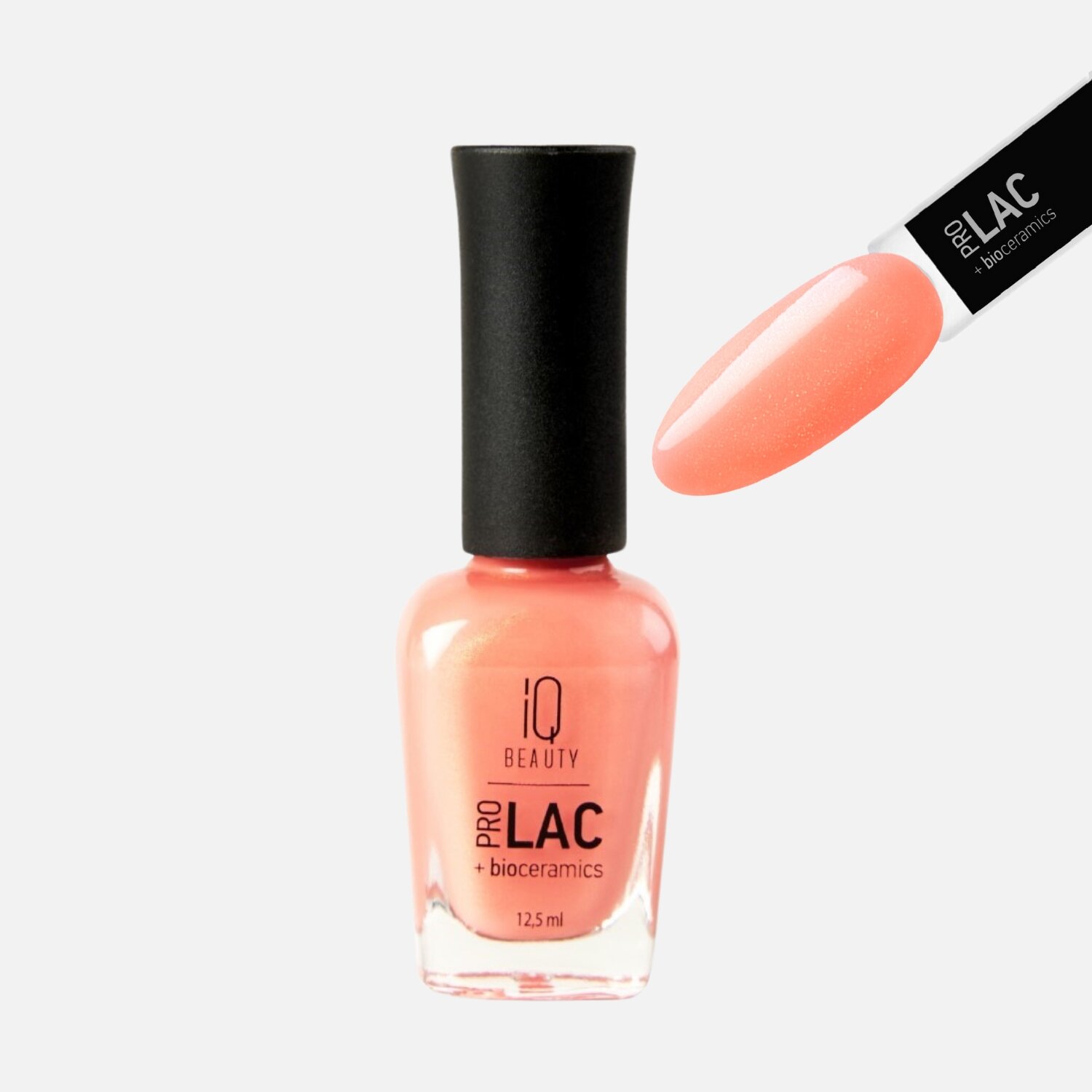 Лак для ногтей IQ Beauty №135 укрепляющий с биокерамикой 12,5 мл