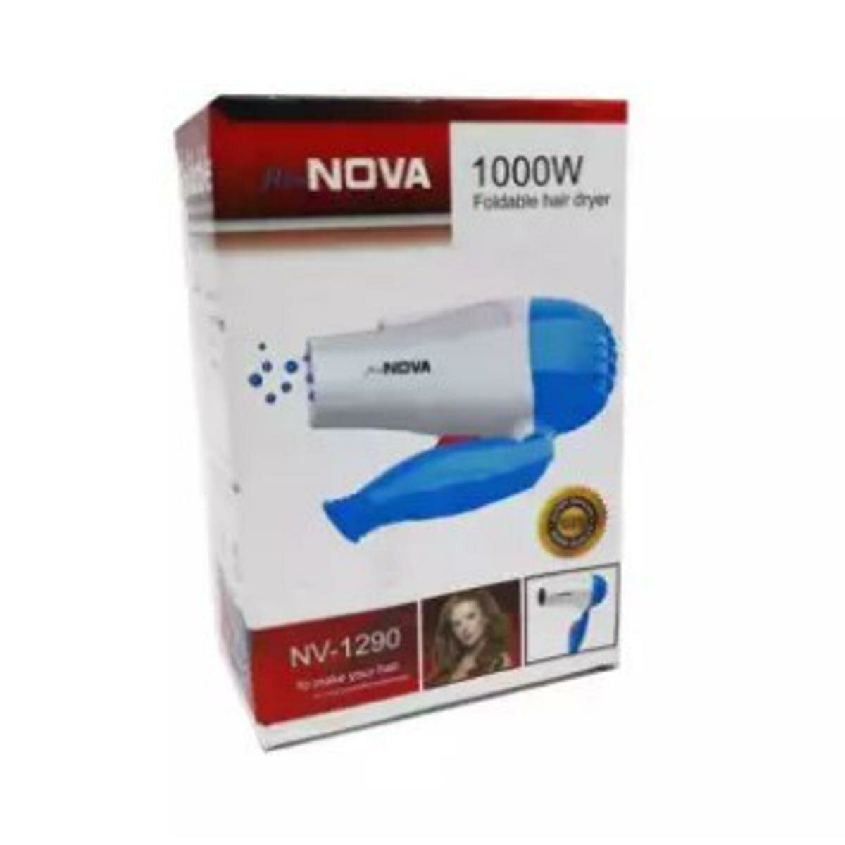 Складной фен Nova - 1000 Вт