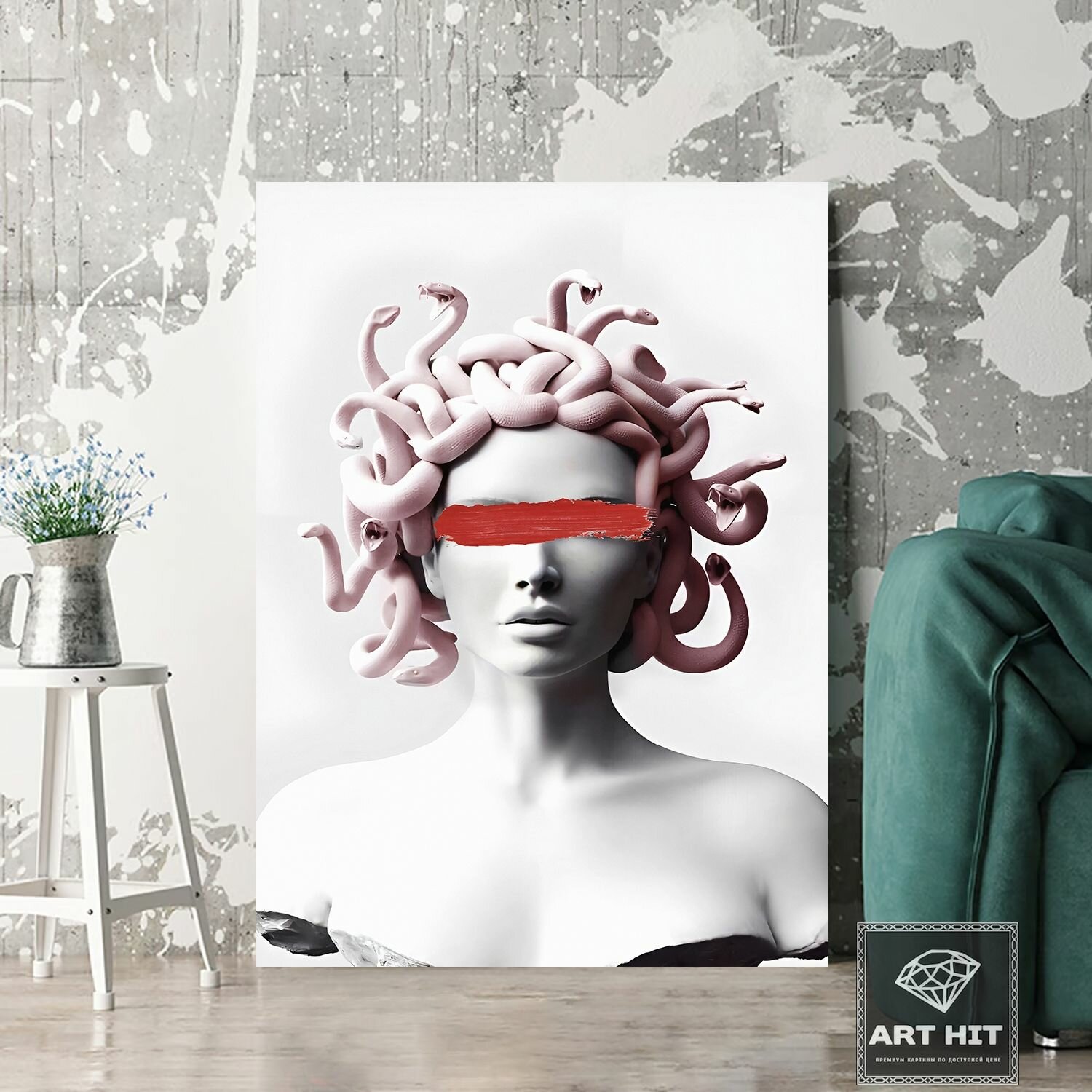 Картина античность, Боги Греции, Микеланджело, 40х60 см.