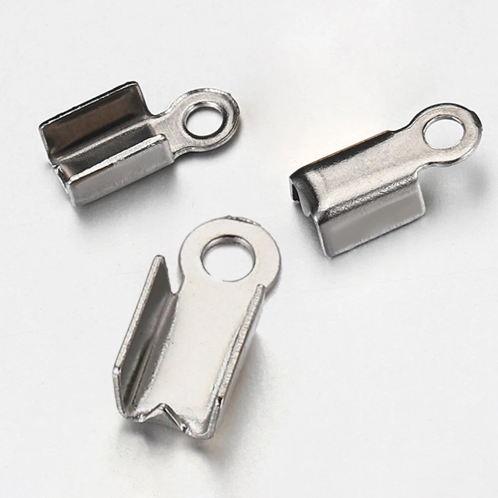 Обжимные концевые зажимы из нержавеющей стали MINGXUAN 50 шт. Width 3mm, Steel Color