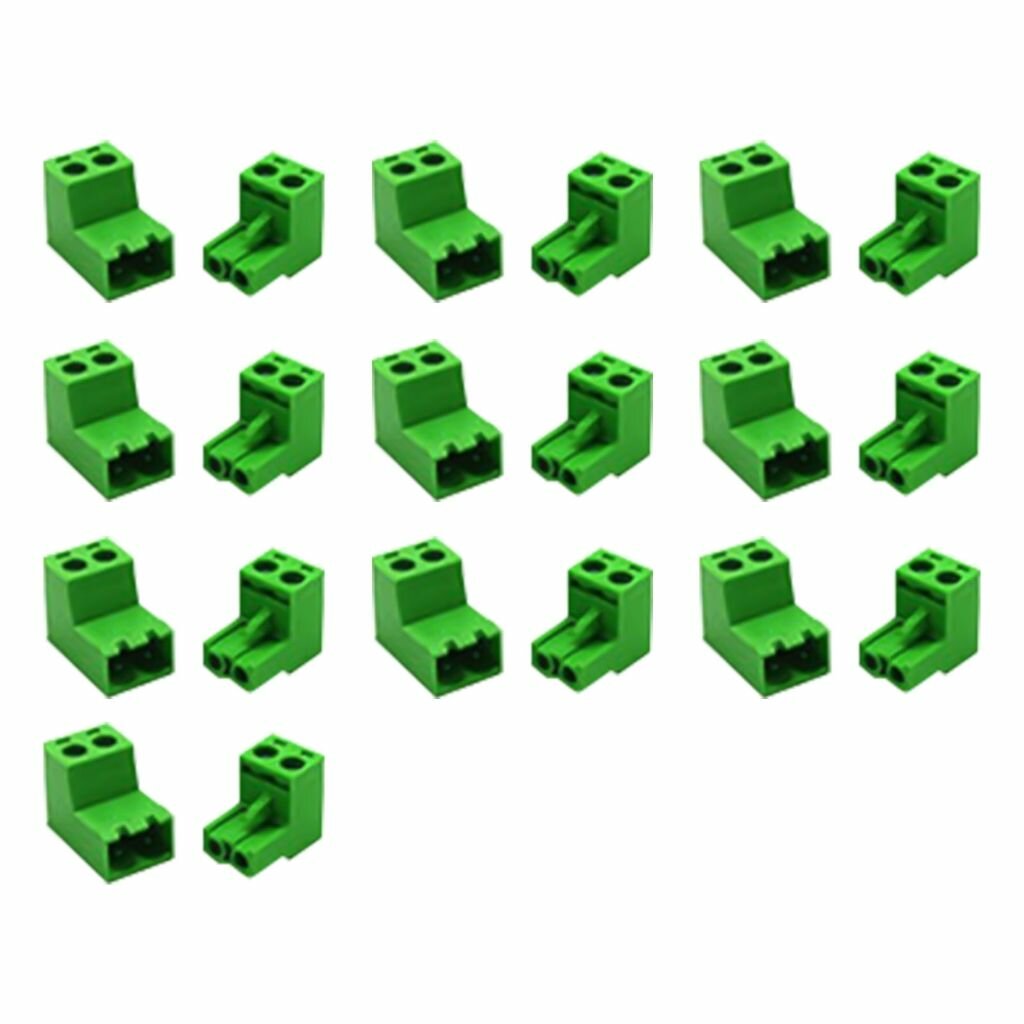 10 наборов клеммных блоков 5.08 мм PCB 2/4/6/8Pin