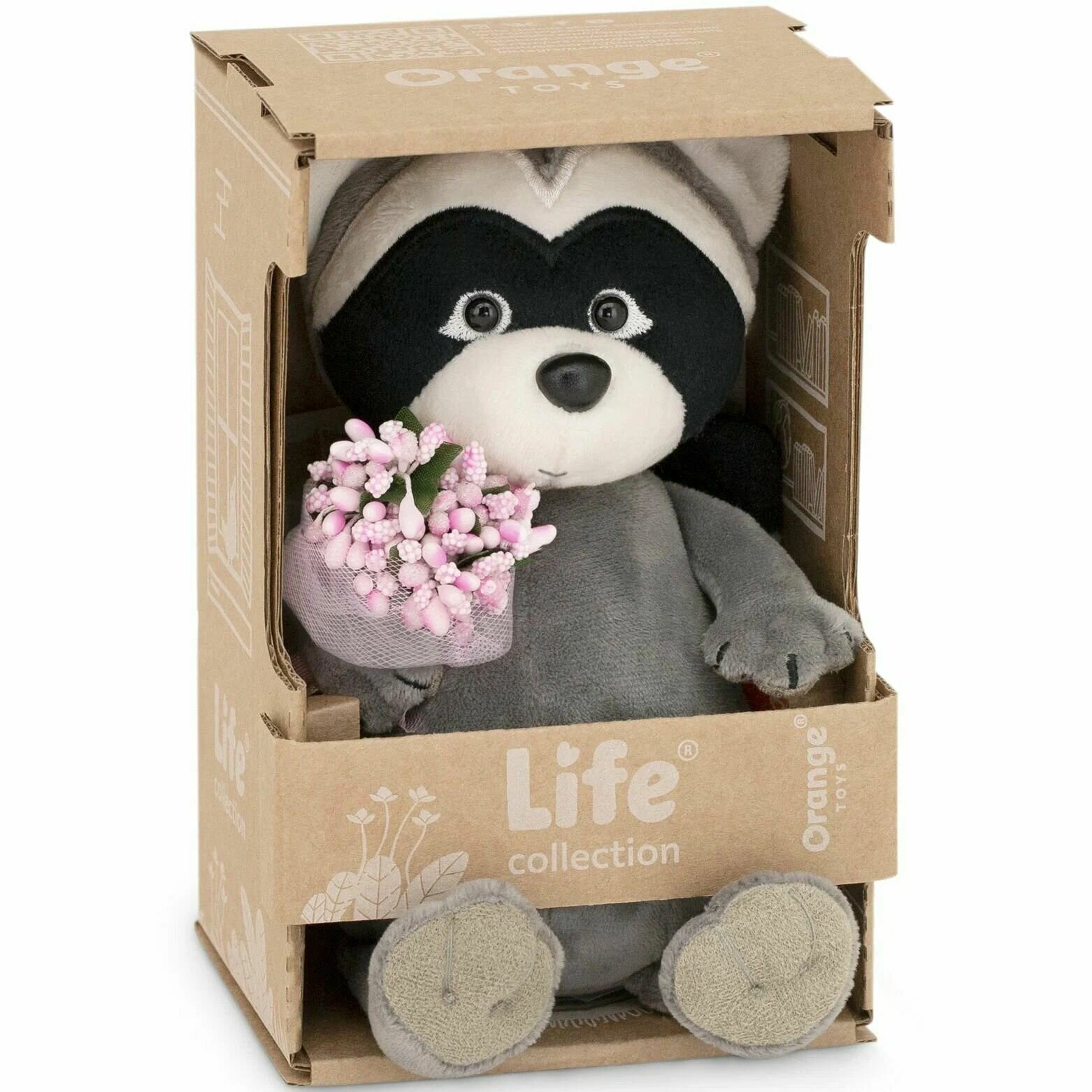 Игрушка мягкая Orange Life Енотик Дэйзи Розовые мечты 15 см