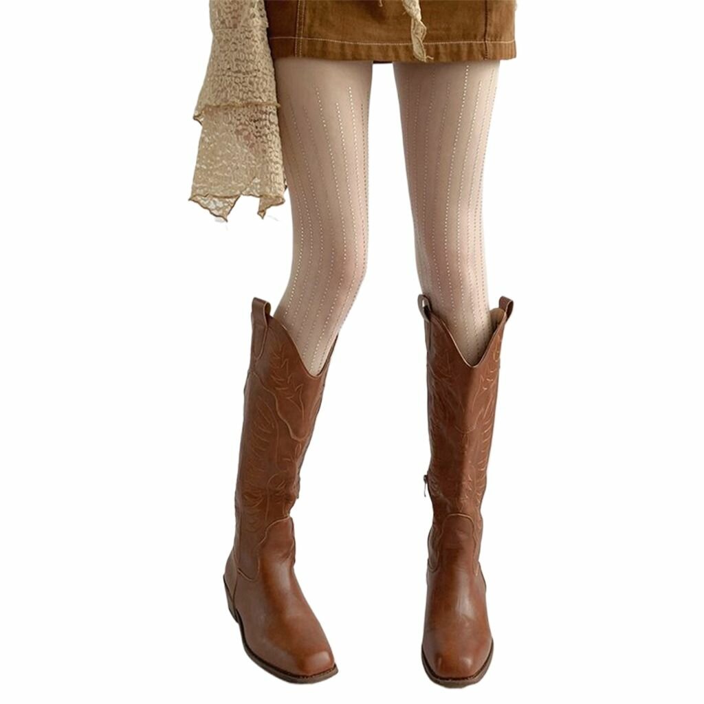 Персонализированные чулки для горячей девушки со стразами-молочно-белые