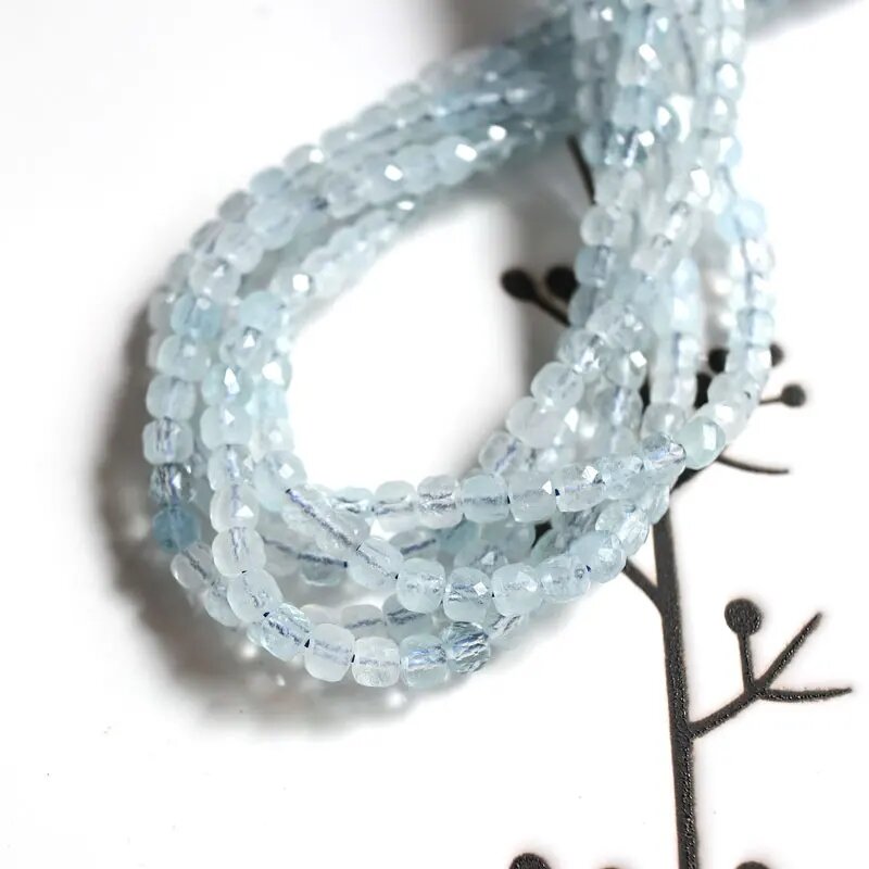 Бусины из цитрина, кианита и кварца HEJI aquamarine